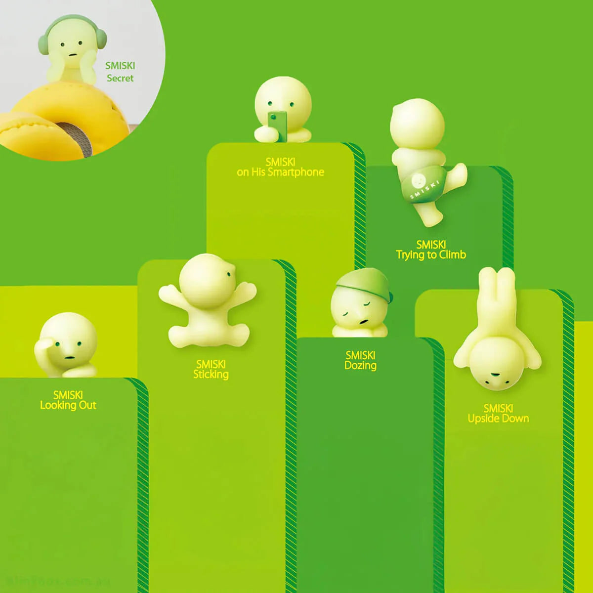 Smiski Hippers Collectible Mini Glow In The Dark Figurines Blind Box ...