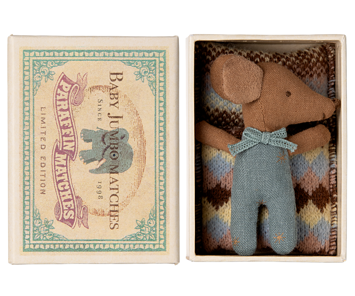 Sleepy Wakey, Baby Mouse - Blue — little dinosaur kids boutique