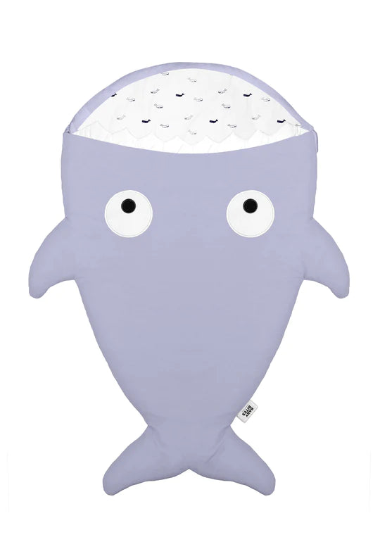 Shark Footmuff for babies - Light blue & Whales ( Winter ) — little ...