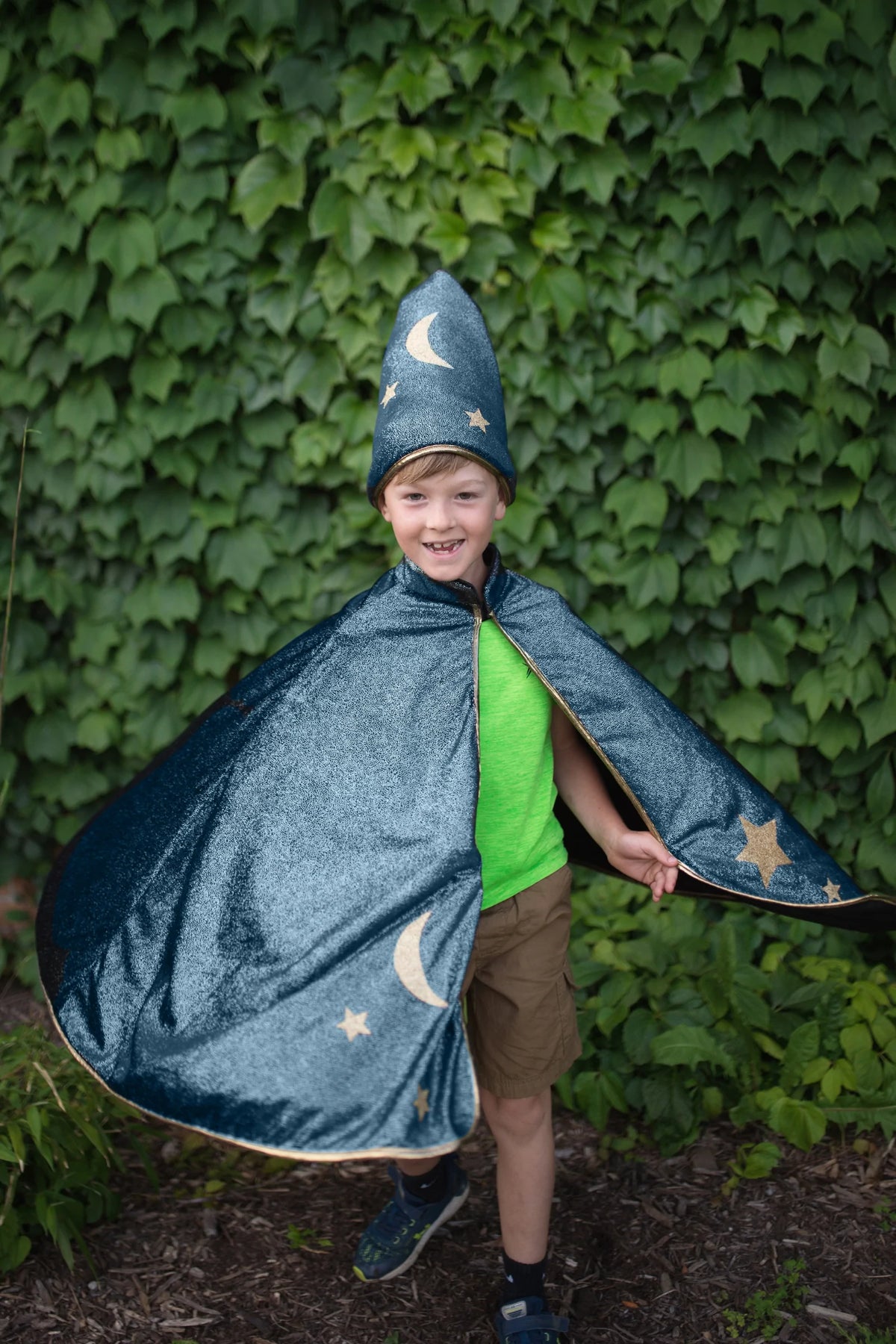 Starry Night Wizard Cape & Hat — little dinosaur kids boutique
