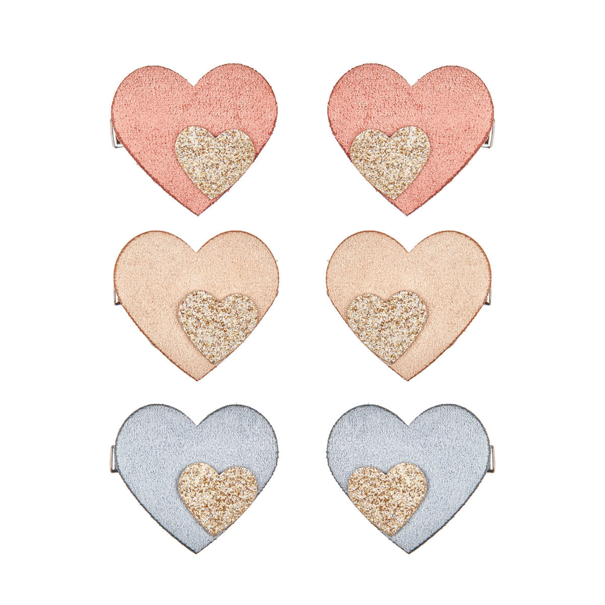 Butterscotch heart clips — little dinosaur kids boutique
