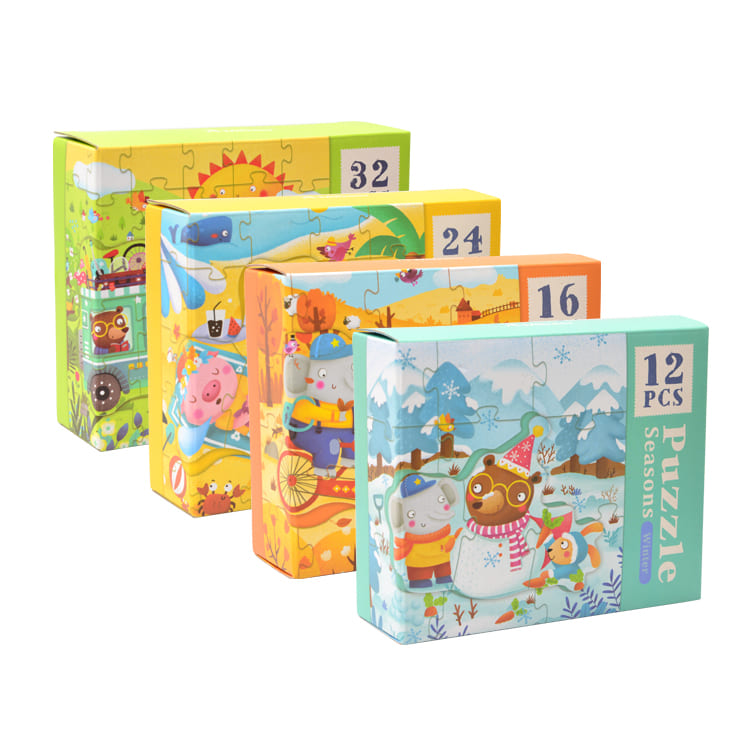 4 In 1 Puzzle Gift Set-Animals — little dinosaur kids boutique