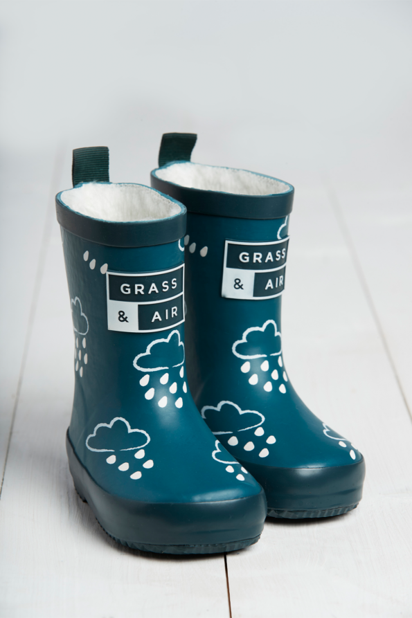 Forest Colour-Changing Kids Wellies with Teddy Fleece Lining — little ...